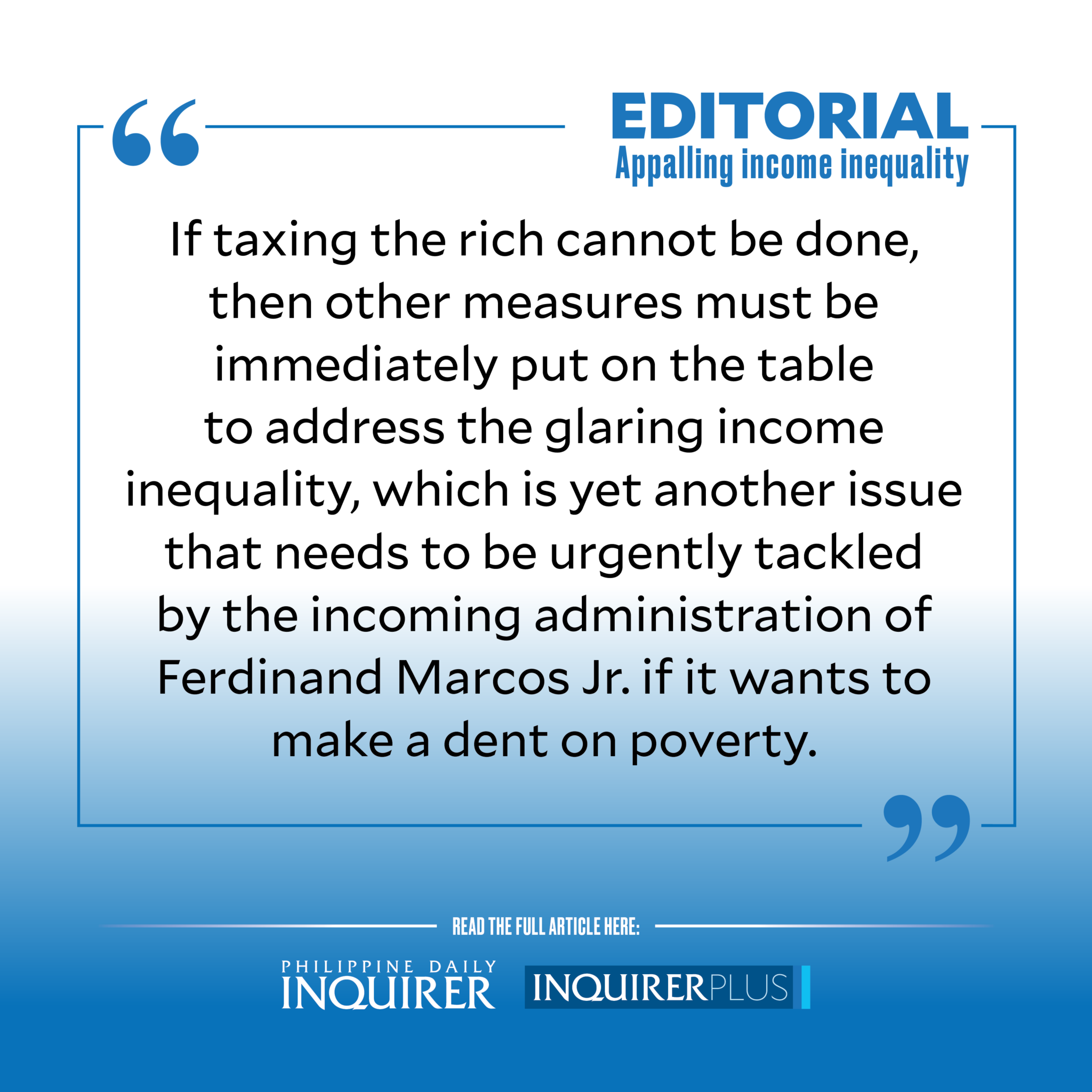 Appalling income inequality | Inquirer Opinion