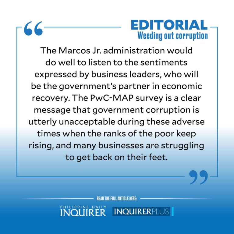 Weeding out corruption | Inquirer Opinion