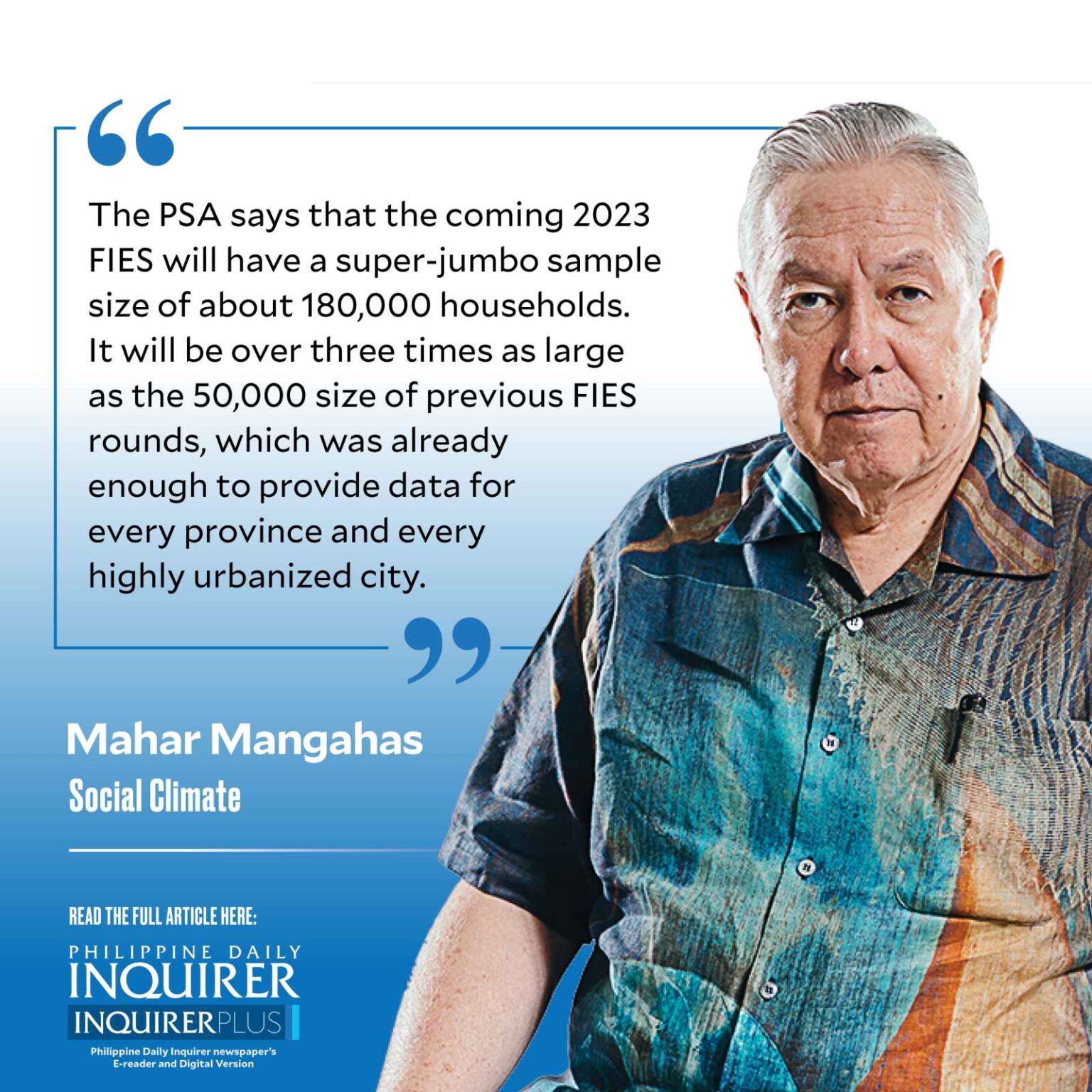 Faster income surveying | Inquirer Opinion