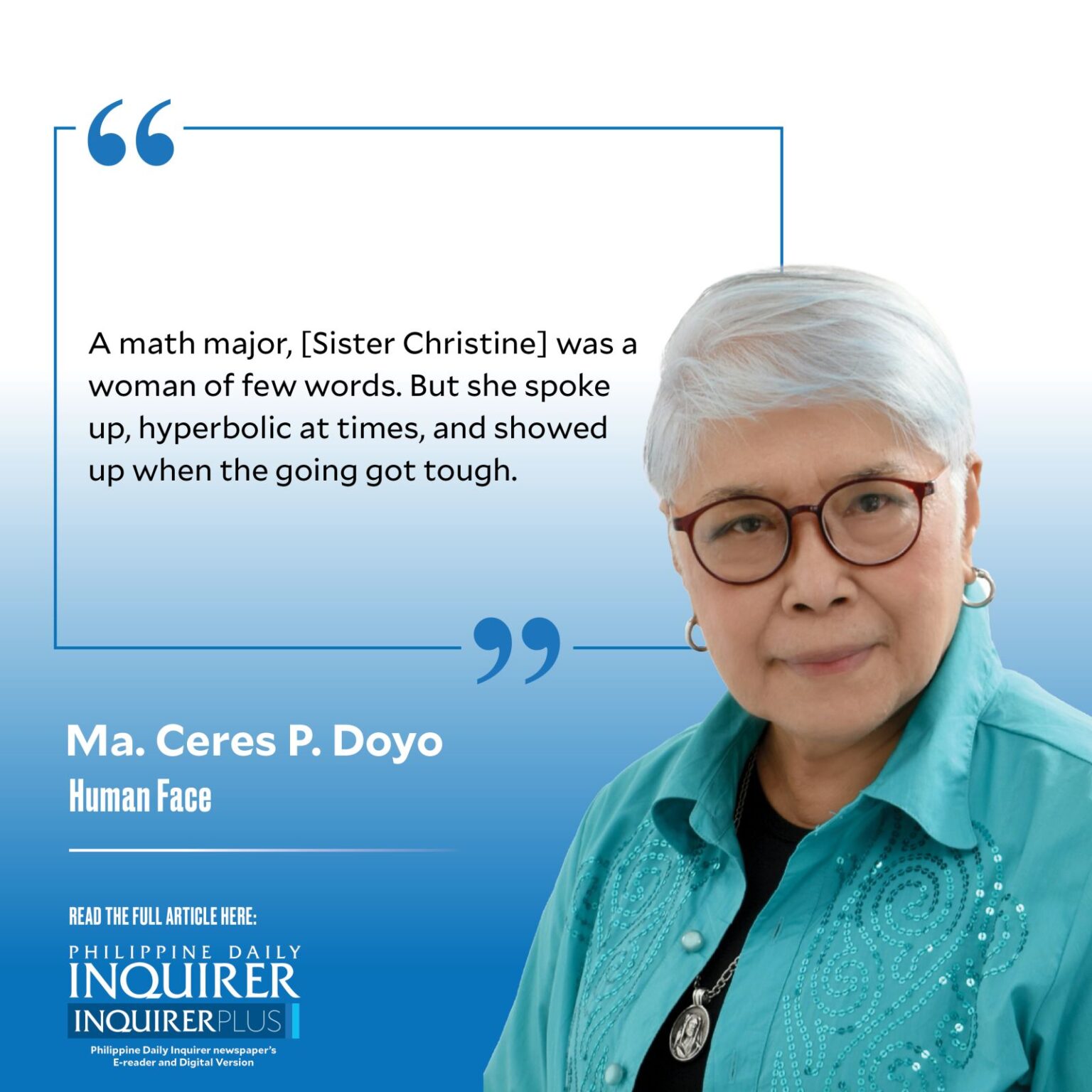 Remembering Sister Mary Christine Tan, RGS