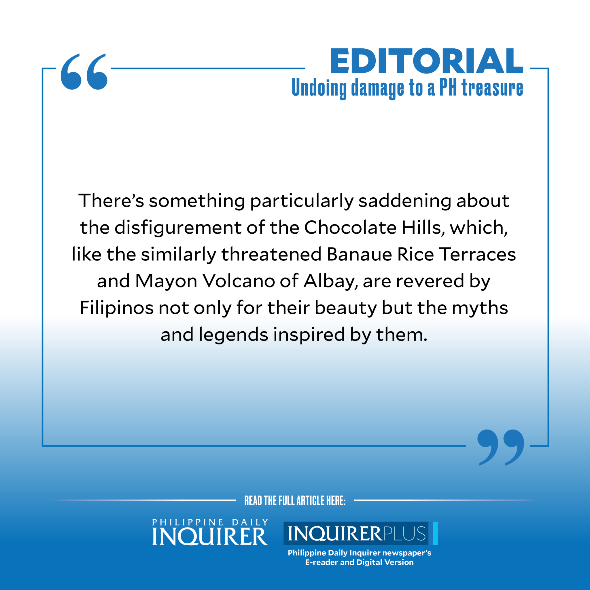 Undoing damage to a PH treasure