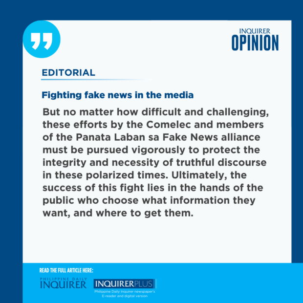 Fighting fake news in the media | Inquirer Opinion