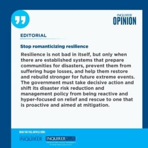 Stop romanticizing resilience | Inquirer Opinion