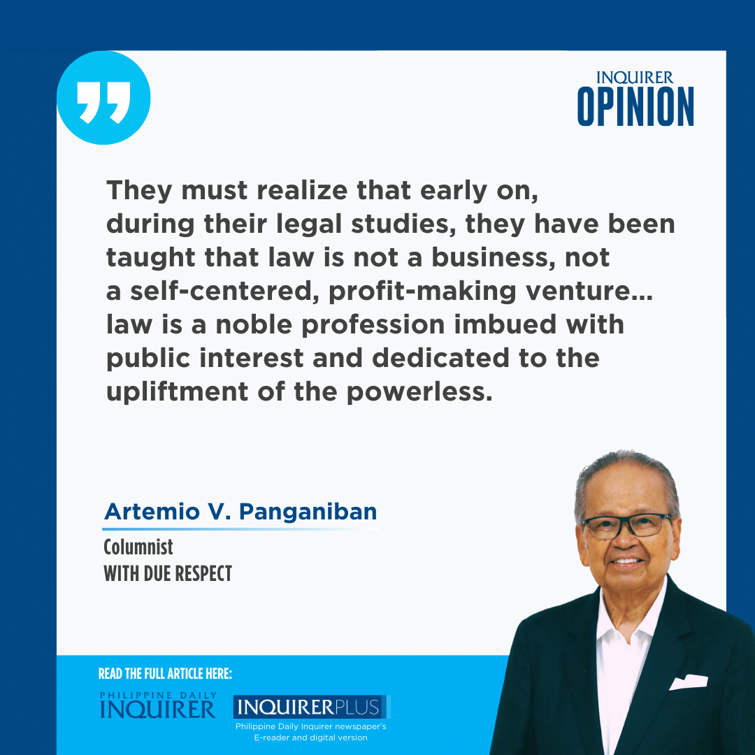Ulas: Legal excellence, aid for indigents | Inquirer Opinion