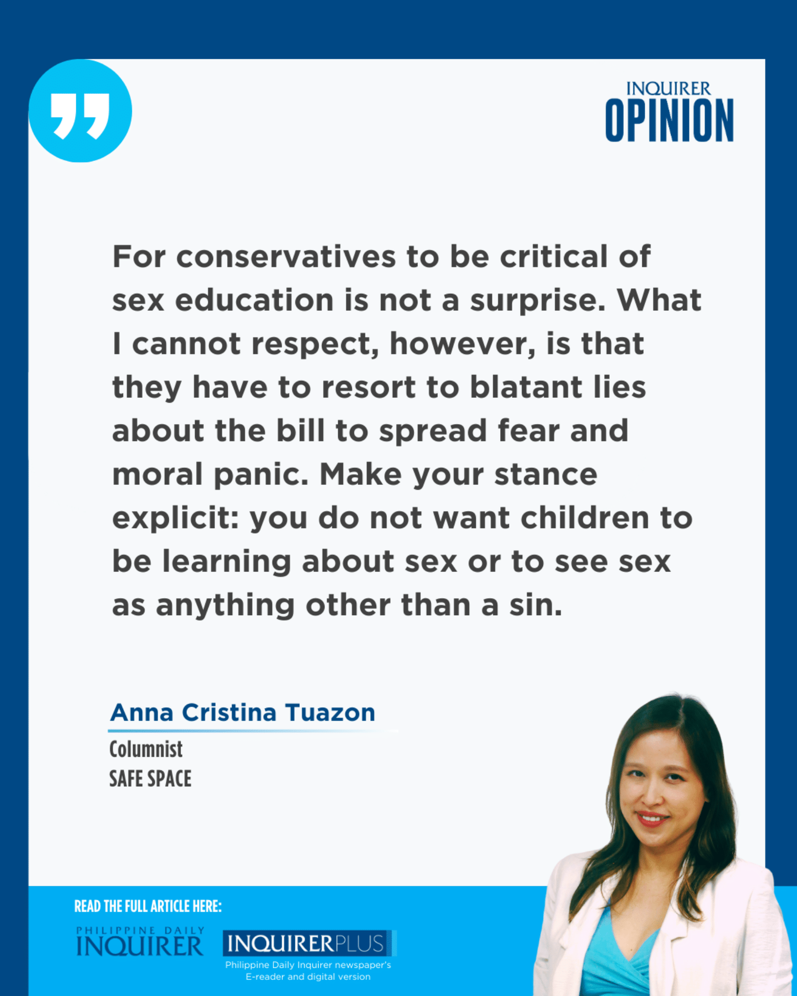 Demystifying Sex Education Inquirer Opinion