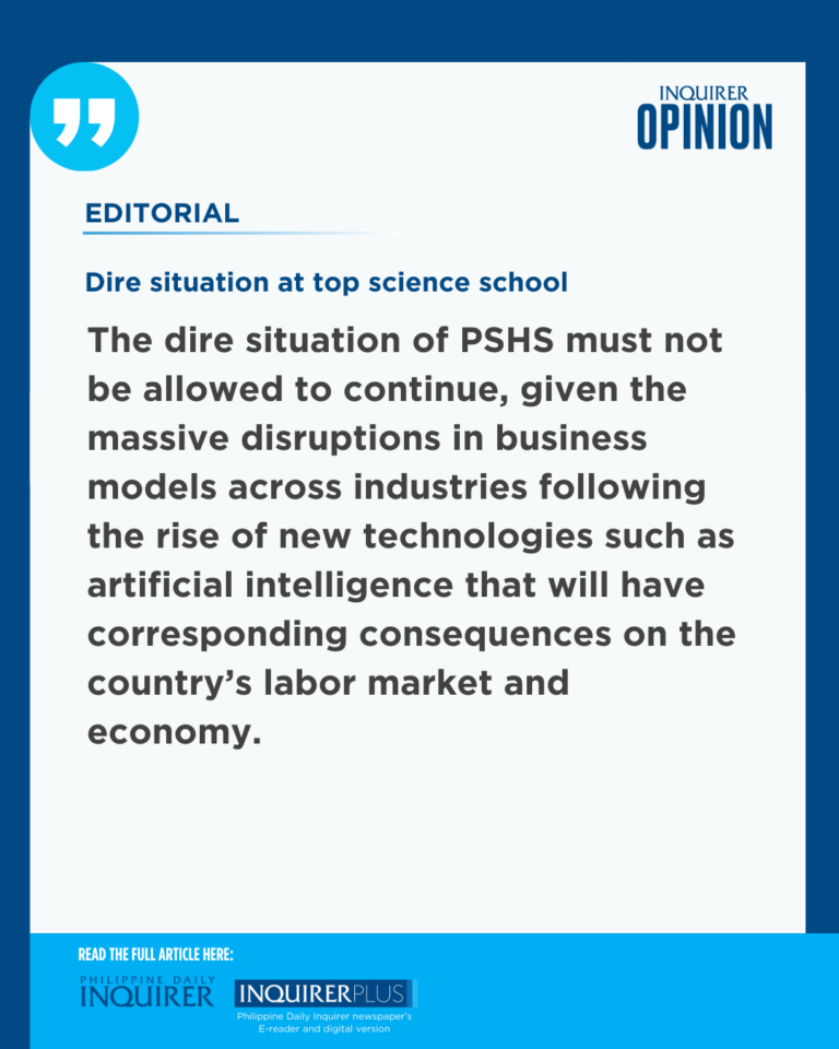 Dire situation at top science school