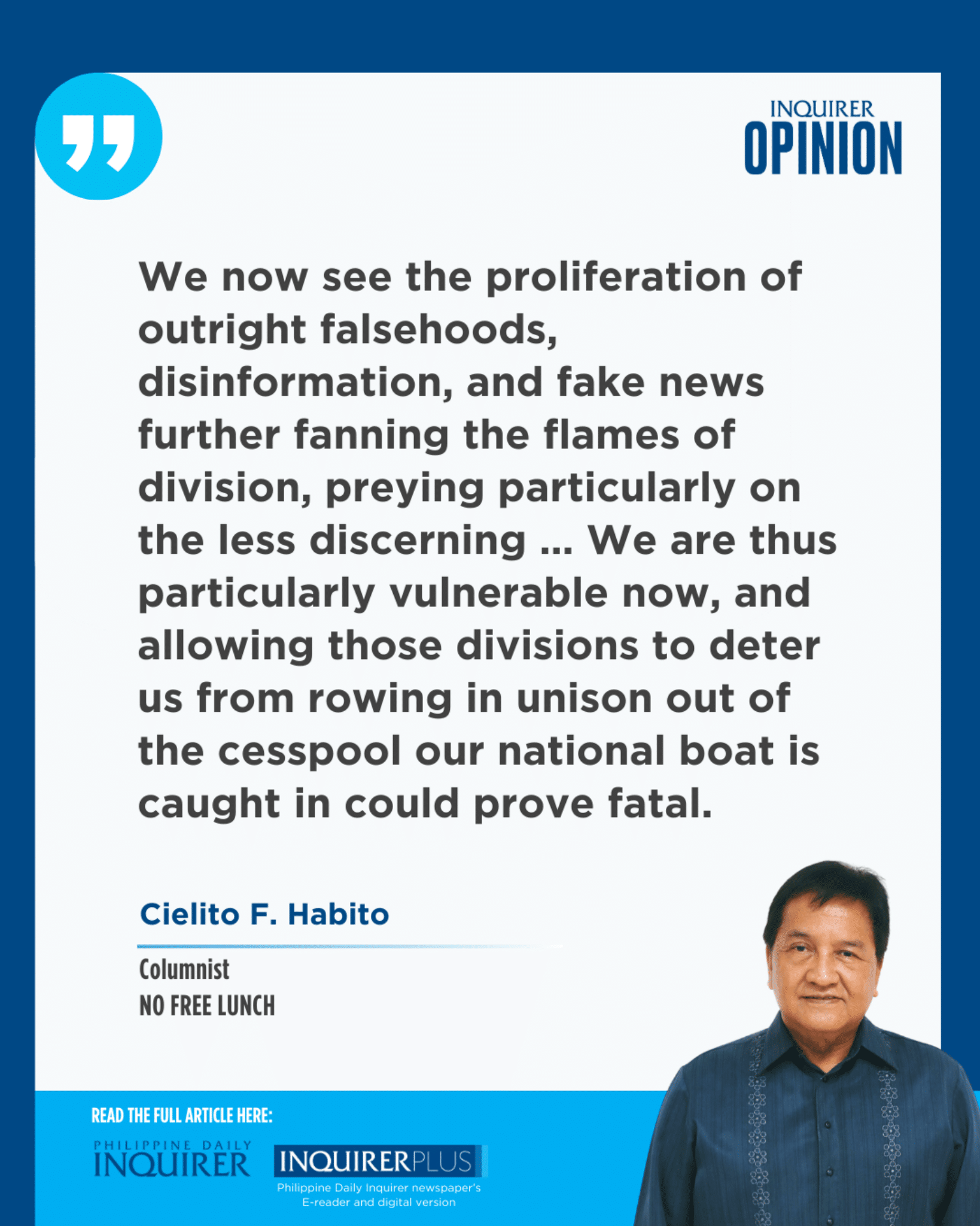 Bridging a divided nation | Inquirer Opinion