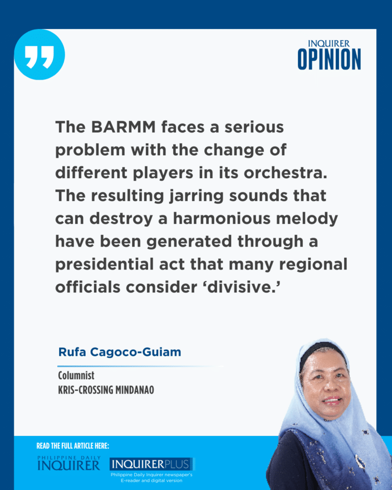 Discordant notes in the BARMM (2) | Inquirer Opinion