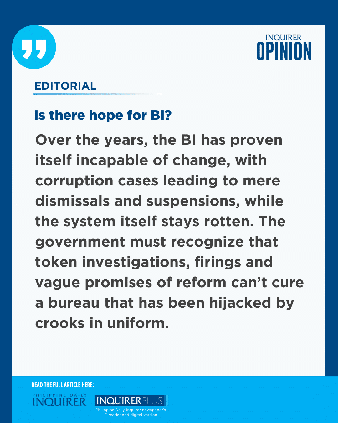 Is there hope for BI?