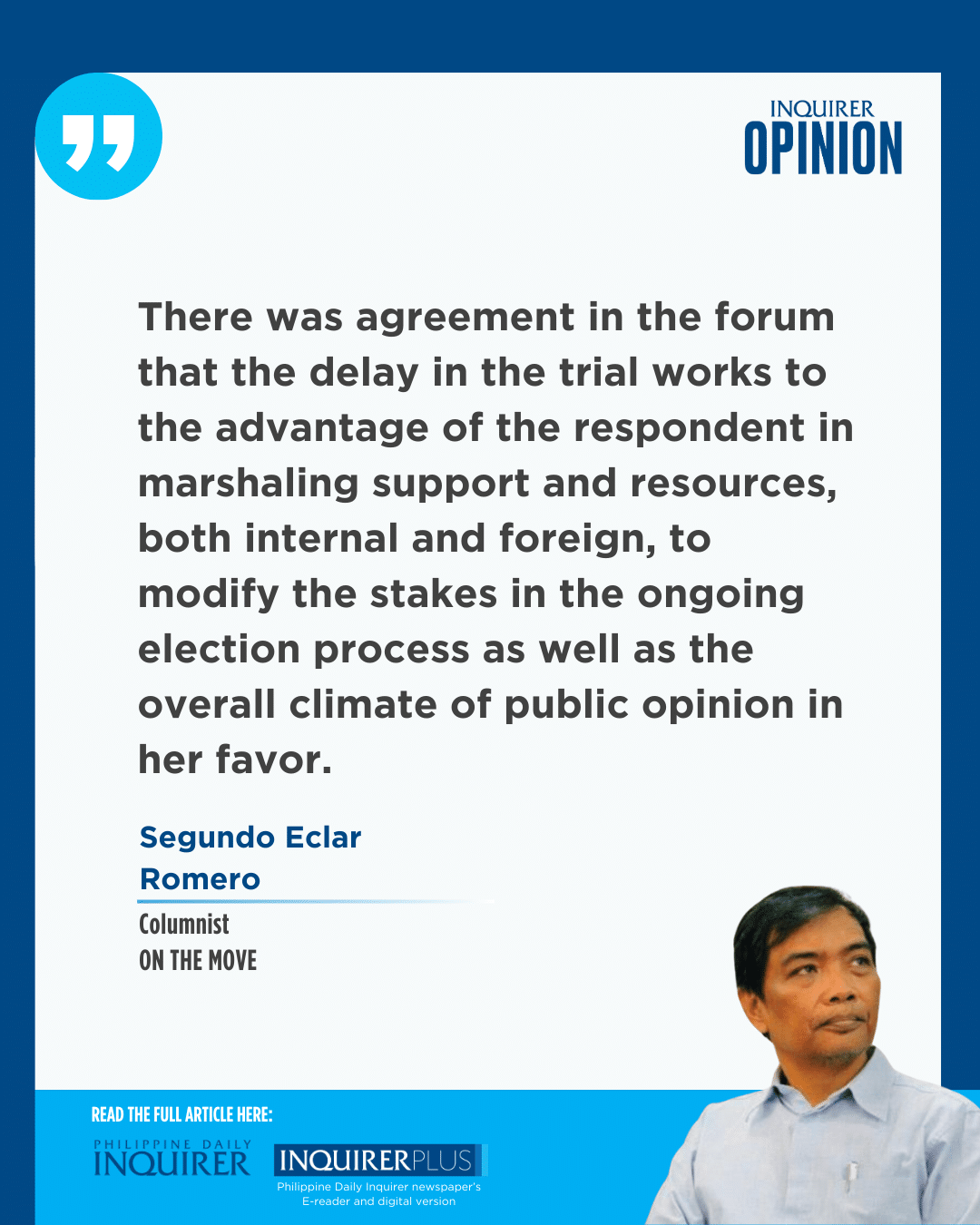 Post-election trial favors Sara Duterte | Inquirer Opinion