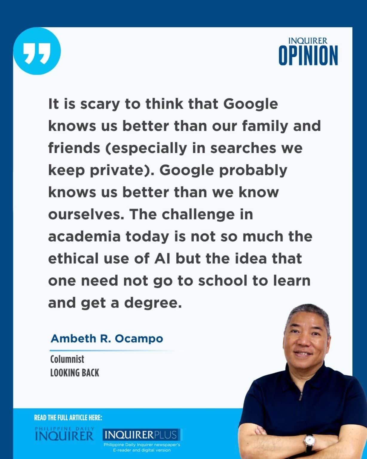 AI challenge and promise | Inquirer Opinion