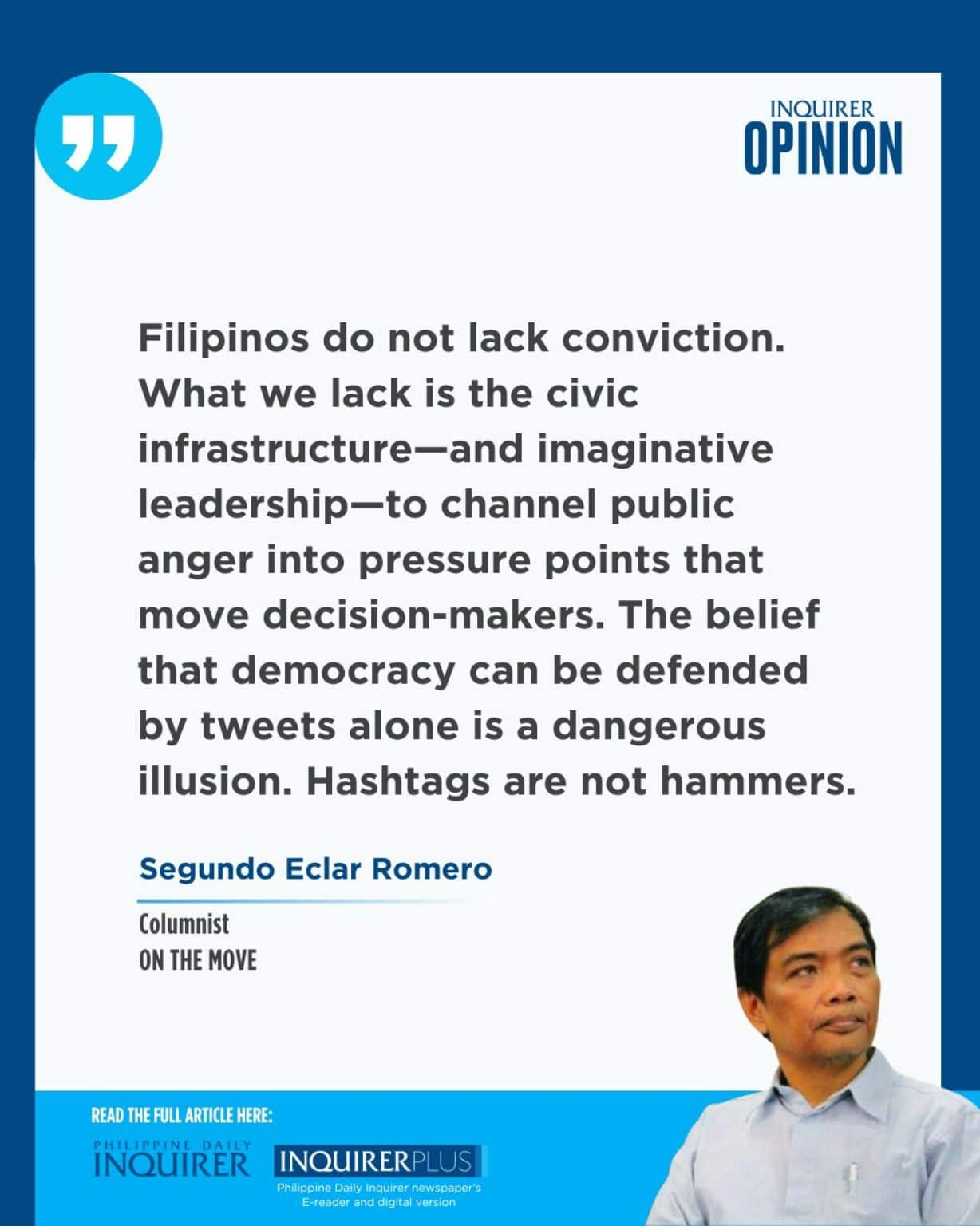 Citizen accountability beyond the hashtag | Inquirer Opinion