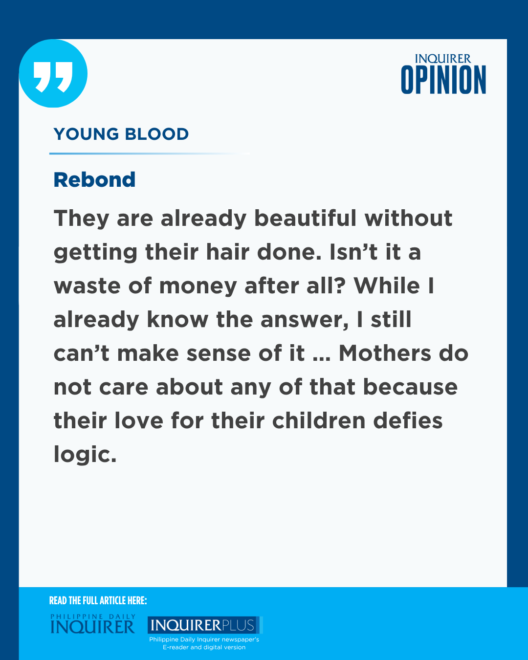Rebond | Inquirer Opinion