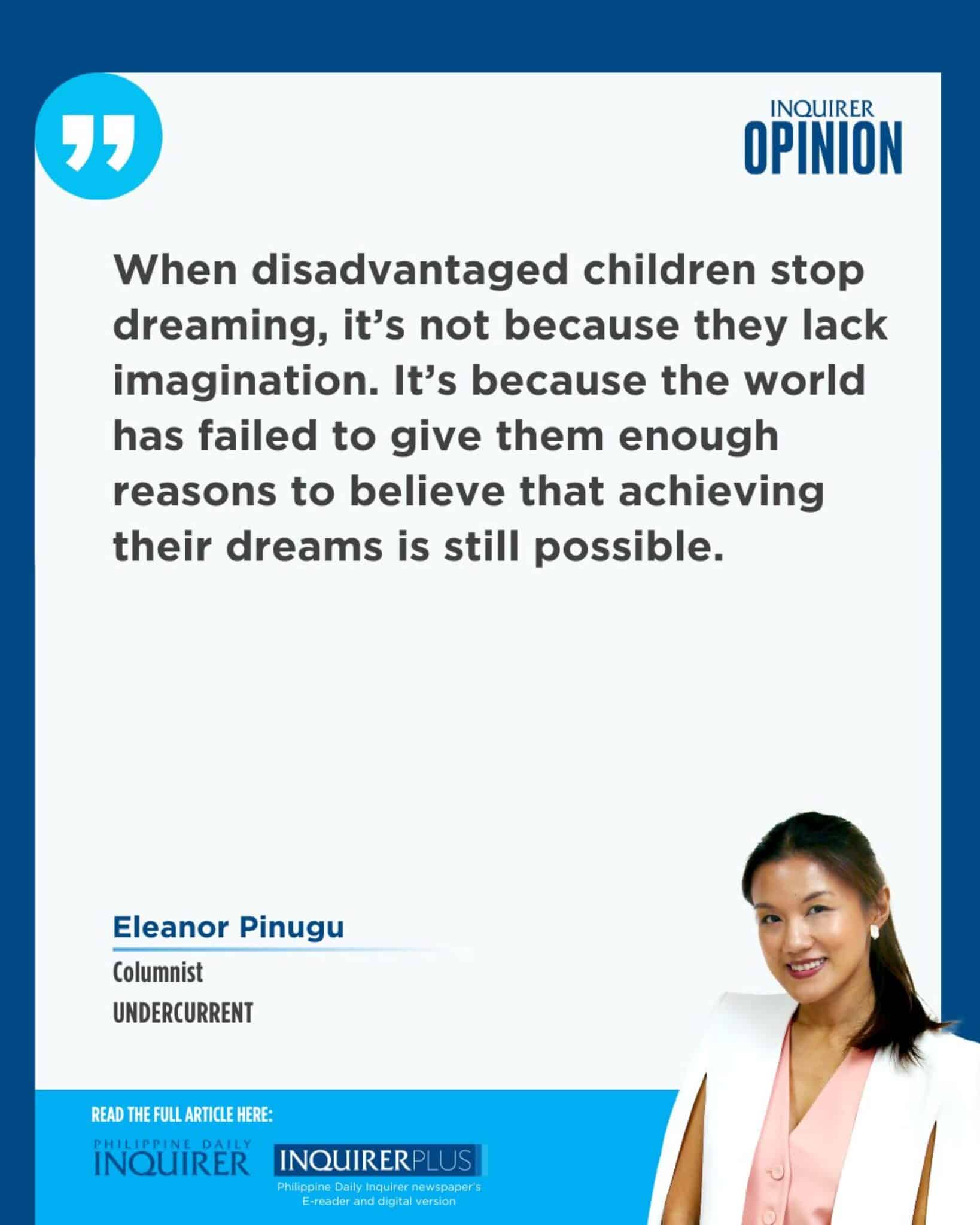 When children stop dreaming | Inquirer Opinion