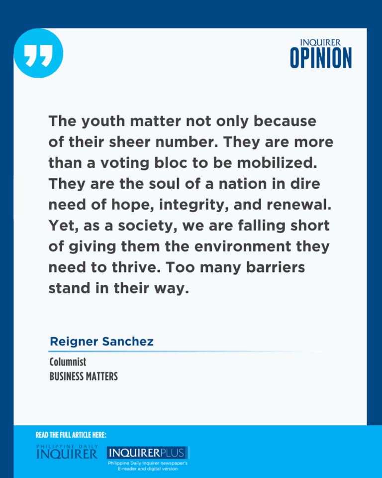 Why the Filipino youth matter | Inquirer Opinion